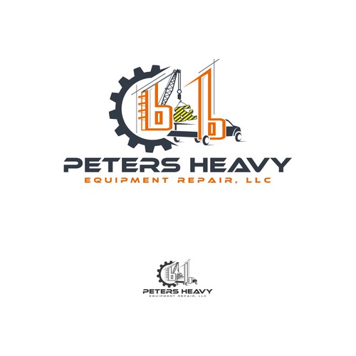 Create a hard working, heavy iron logo for B&B Peters Heavy Equipment ...