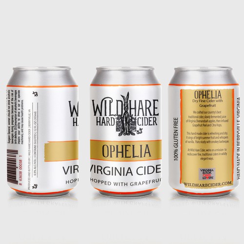 Design a Can Label for Wild Hare Cider | Product label contest