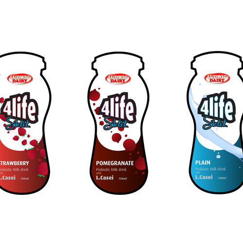 Front label design for DAIRY drink! | Logo design contest
