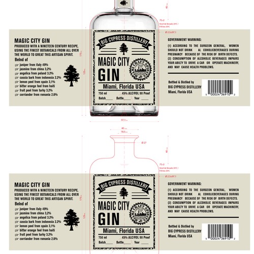 Label for craft Whiskey or Gin bottle | Product label contest
