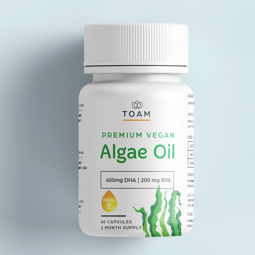 Algae Oil Food Label | Product label contest