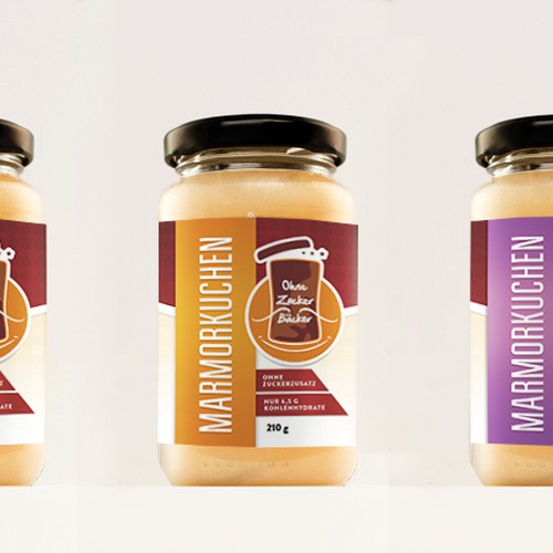 Designs | Design a label for premium low-carb cakes in a jar | Product ...