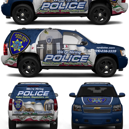 Designs | Recruiting Vehicle Wrap for City of Oakland PD | Car, truck ...