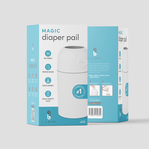 Designs | Create an Attractive & Functional Diaper Pail Packaging ...