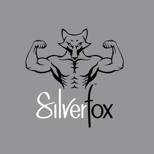 Design a bodybuilder logo with a fox's head for Silver Fox Bodybuilding ...
