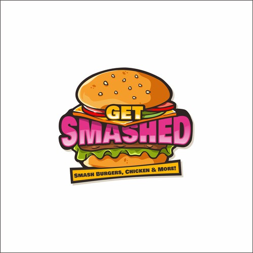 Designs | Comic style smash burger logo design | Logo design contest