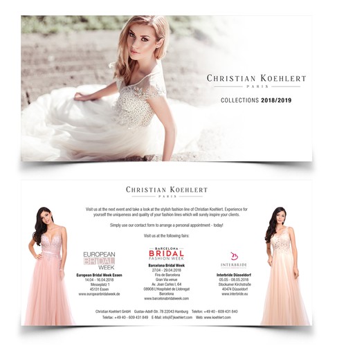 Diseños | Flyer design for evening dress label needed to invite our ...