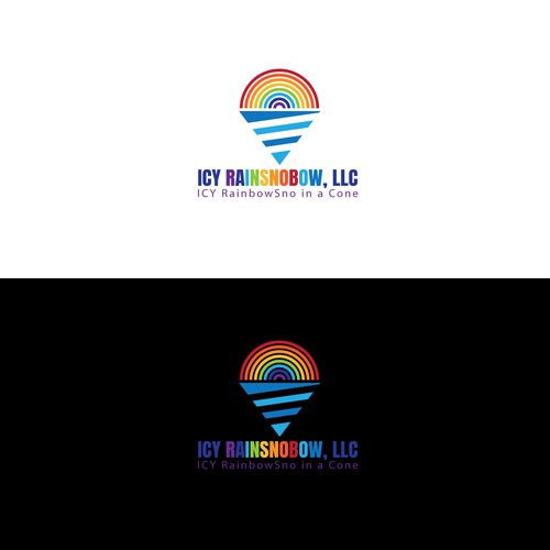 Designs | Icy Flavorfull Rainbow Snow in a Cone (Shave Ice) | Logo ...
