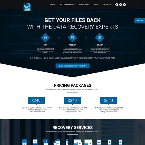 Creative Homepage Design Needed for Tech Company | Web page design contest