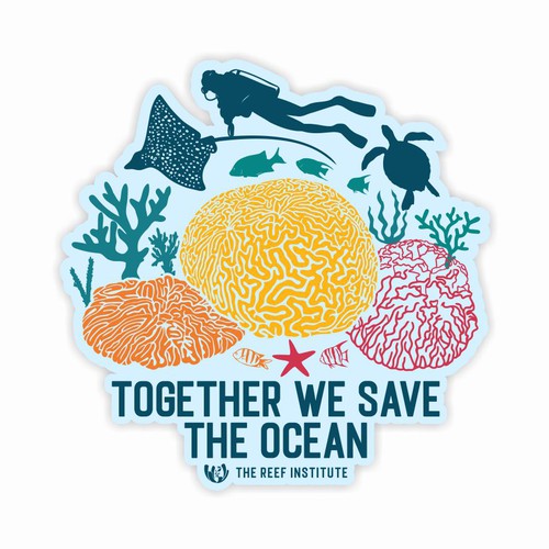 Designs | Sticker Design: Together We Save the Ocean | Sticker contest