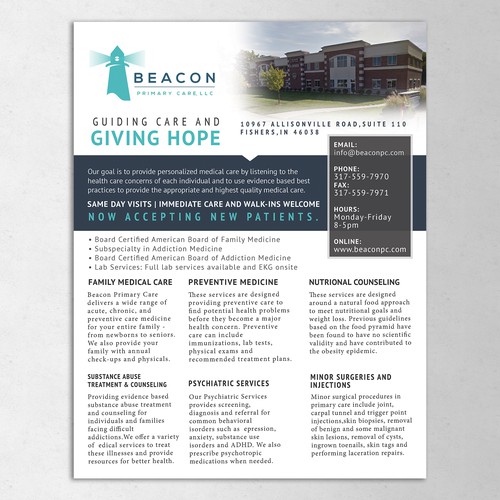 Beacon Primary Care | Postcard, flyer or print contest