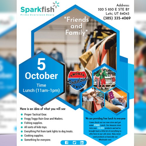 Retail Store opening poster. Have some fun, be creative. Friends and ...