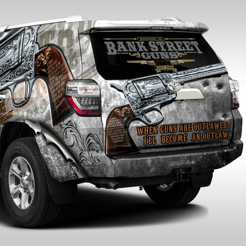 Outlaw Truck for Gun Shop | Car, truck or van wrap contest