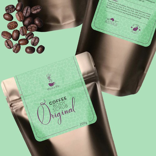 Create a fun label for a coffee scrub | Product label contest