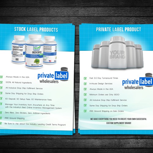 Create a captivating Private Label Wholesaler Flyer | Postcard, flyer ...