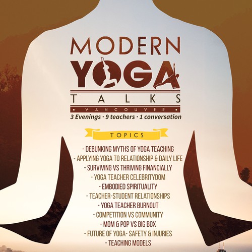 Create a poster design for Modern Yoga Talks Speakers Event! | Poster ...