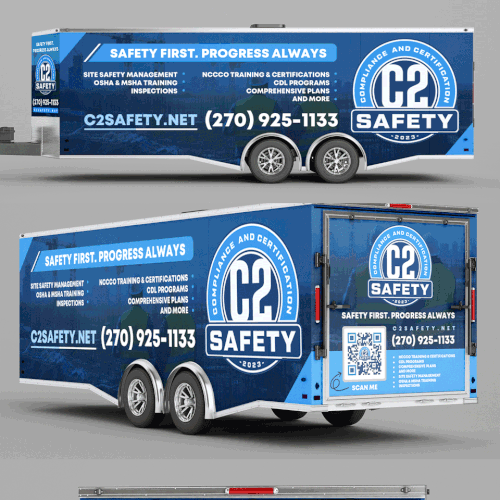 Designs | FULL Trailer Wrap - Construction Safety Company | Car, truck ...