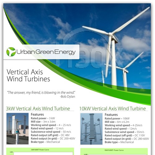 Product Brochure for Wind Energy Company | Print or packaging design ...