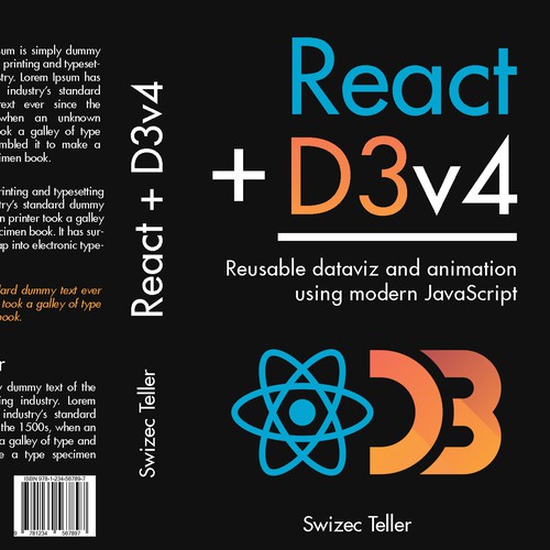 Design a cover for my new book on JavaScript – React+D3v4 | Book cover ...