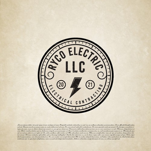 Designs | Vintage Electrical logo design | Logo & brand identity pack ...