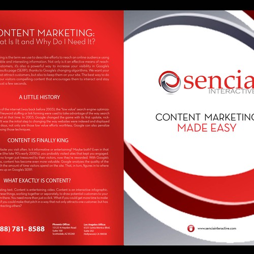 brochure design for Sencia Interactive | Brochure contest
