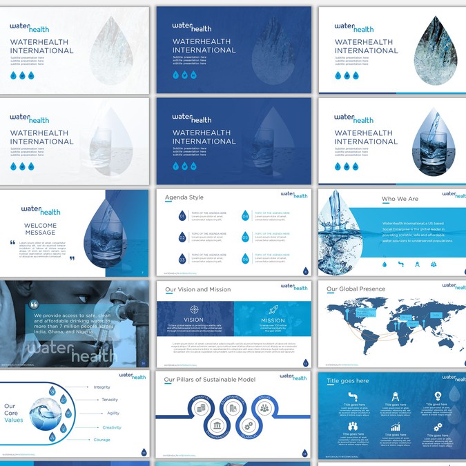 Revitalize a high-impact water company's visuals! | PowerPoint template ...
