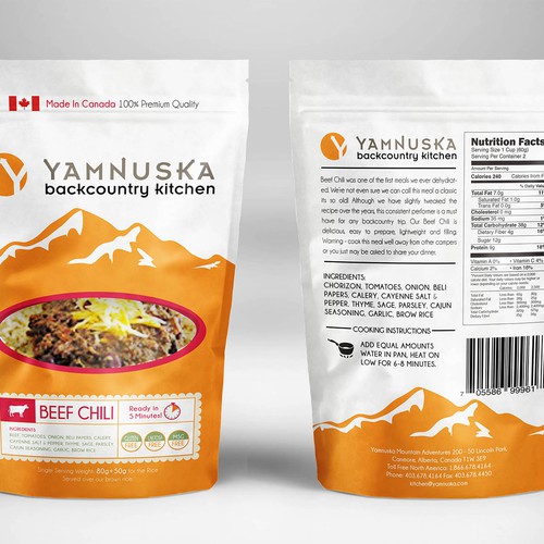Designs | New Backcountry Food Retail Package targeted to the outdoor ...