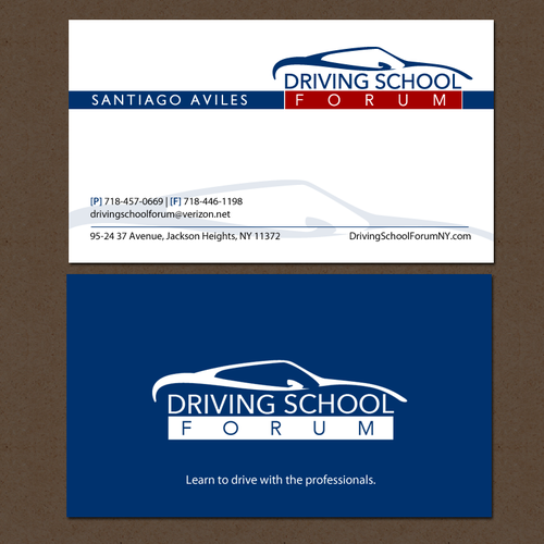 Driving School Business Card with Style | Business card contest