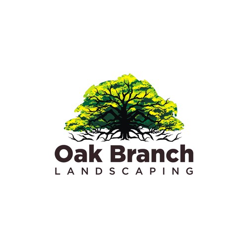 Landscaping Tree Logo Landscaping Company Logo Stock Illustrations