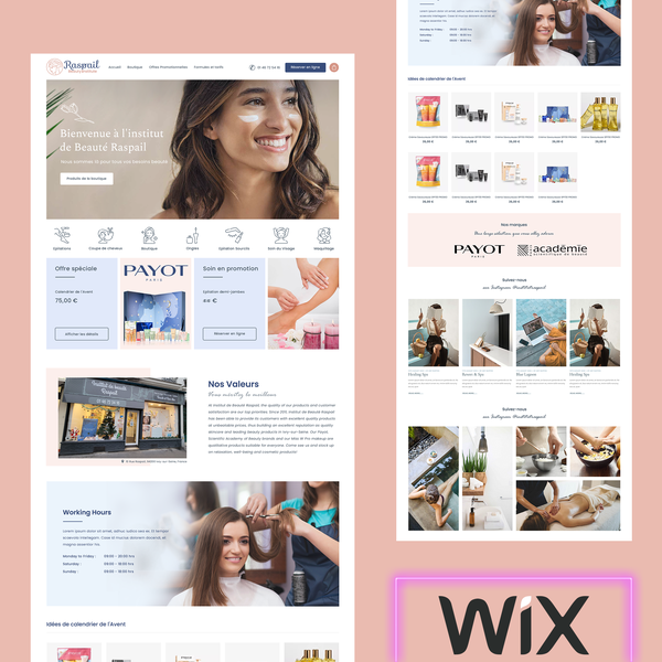 Double exposure website banner with abstract background revealing a ...