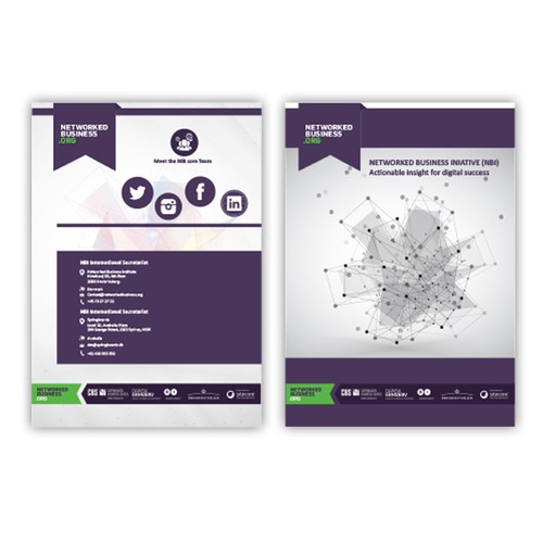 Design a Leave-behind pamflet for danish NetworkedBusiness Initiative ...