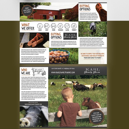 Brochure for a local family farm looking to attract new customers ...