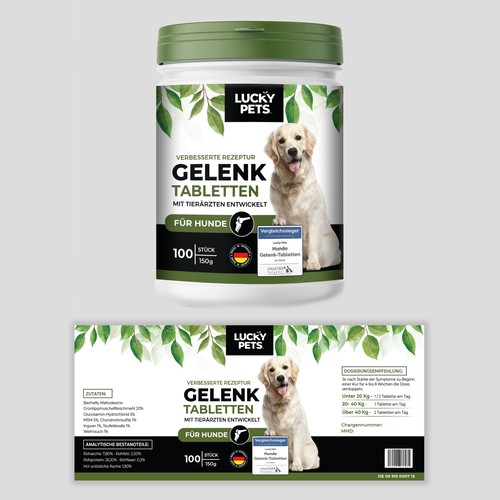 Designs | Modern label design for high quality joint tablets for dogs ...