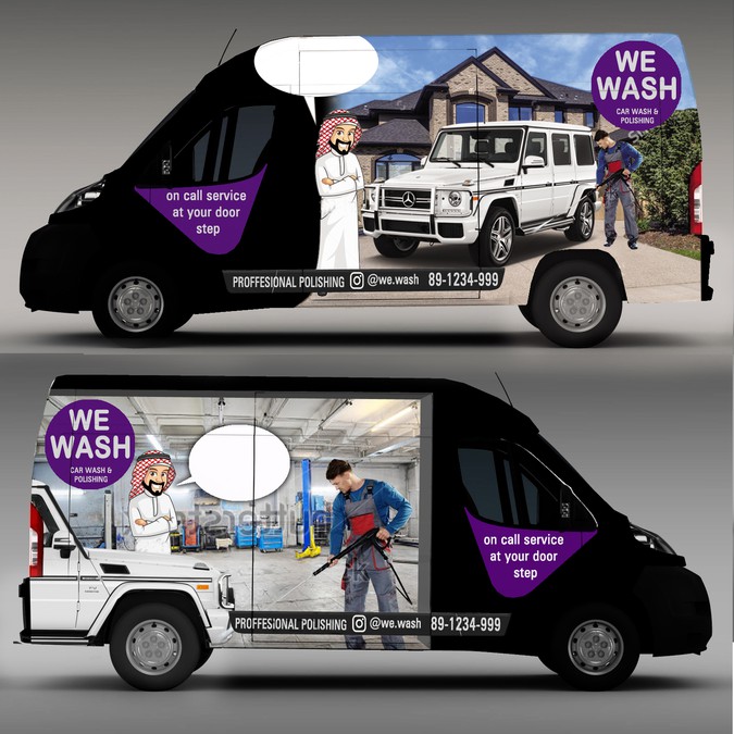 Graphic car wrap design for Mobile car wash(on call) | Car, truck or ...
