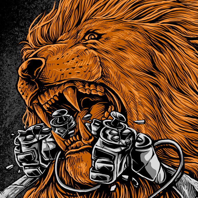 Beasting and Feasting, Lion T-Shirt Design | T-shirt contest