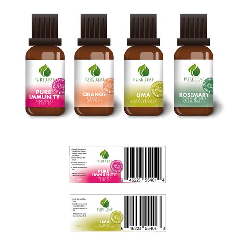 Design Essential Oil Bottle Labels for Pure Leaf Essentials | Product ...