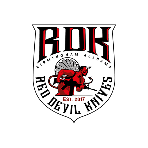 Design a 40s War Prop Mean Logo for Red Devil Knives/RDK | Logo design ...