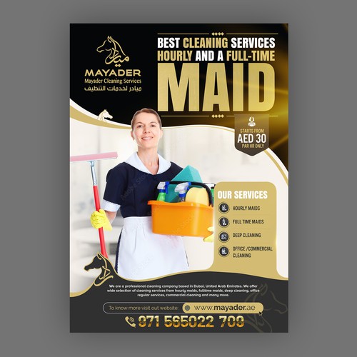 Designs | Flyer for Mayader Cleaning Services | Postcard, flyer or ...