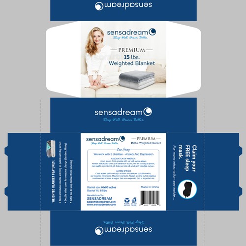 New Weighted Blanket Needs Premium Packaging Designed | Product ...