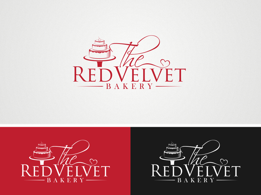 Create a rich classic Illustration of a red velvet cake | Logo design ...