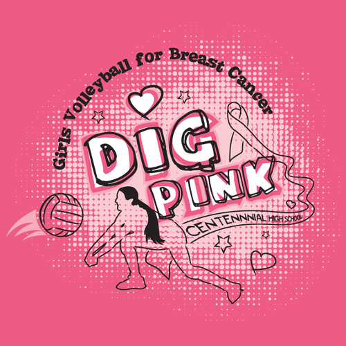 Dig Pink Volleyball Logo