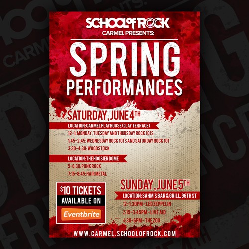 School of Rock Spring Concert Poster | Poster contest