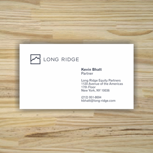 Design business card (not logo) for Long Ridge Equity Partners | Logo ...