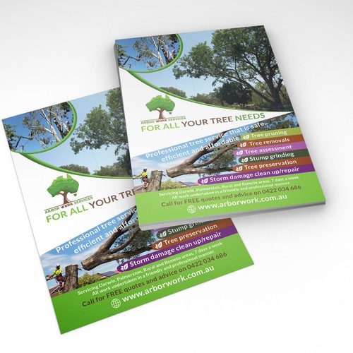 Design A5 leaflet for local tree work (arboriculture) business ...