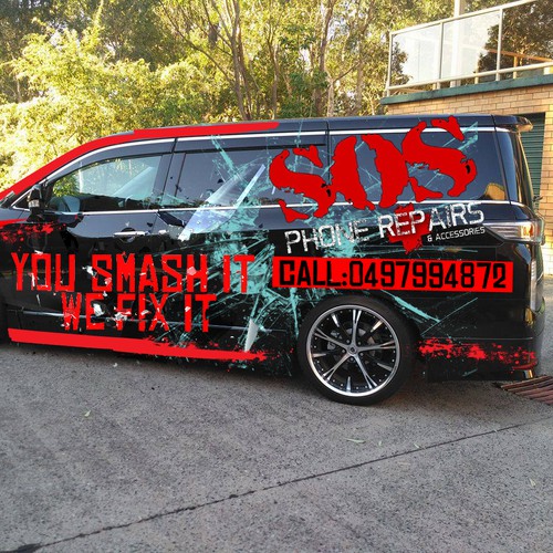 Van Wrap for SOS Phone Repairs! Go crazy, show us what you got! | Car ...