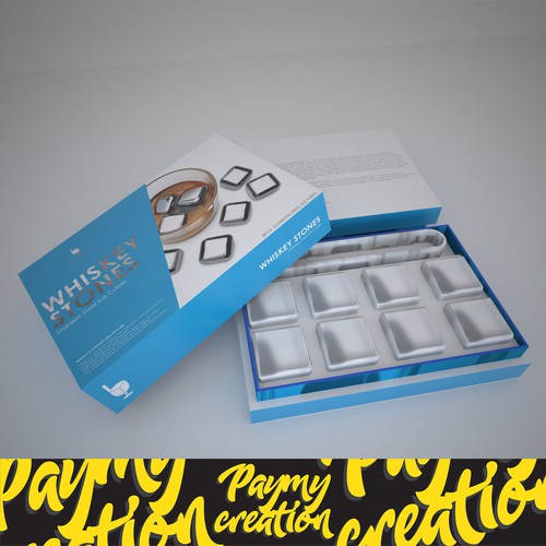 Whiskey Stone Ice Cube Package Design - Wants a modern and cool design ...