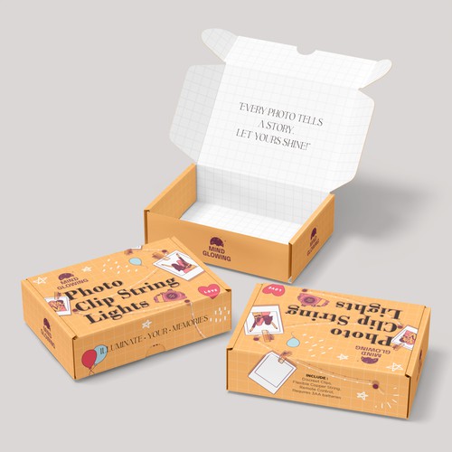 Designs | A cute, trendy & engaging packaging for our Photo Clip String ...