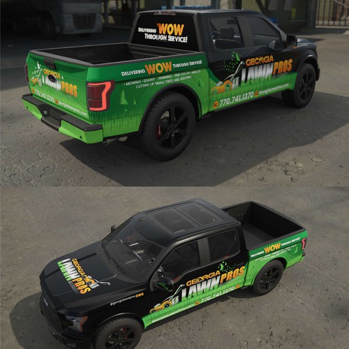 Designs | Need eye catching wrap designed for a lawn care company ...
