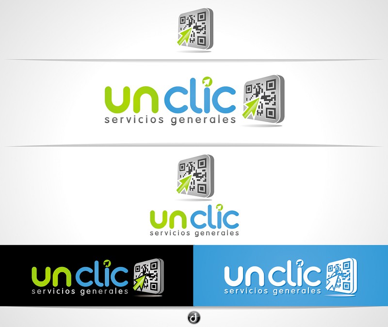 logo for Un clic servicios generales (translation is: "one click ...