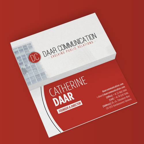 Business Card design for a Public Relation Agency | Postcard, flyer or ...